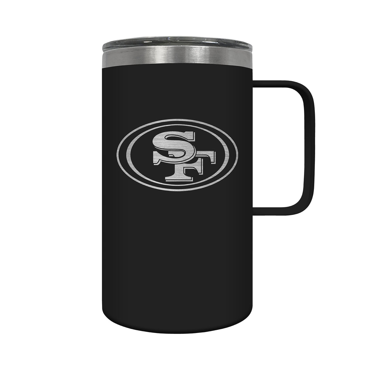 San Francisco 49ers 18 oz. HUSTLE Travel Mug – Great American