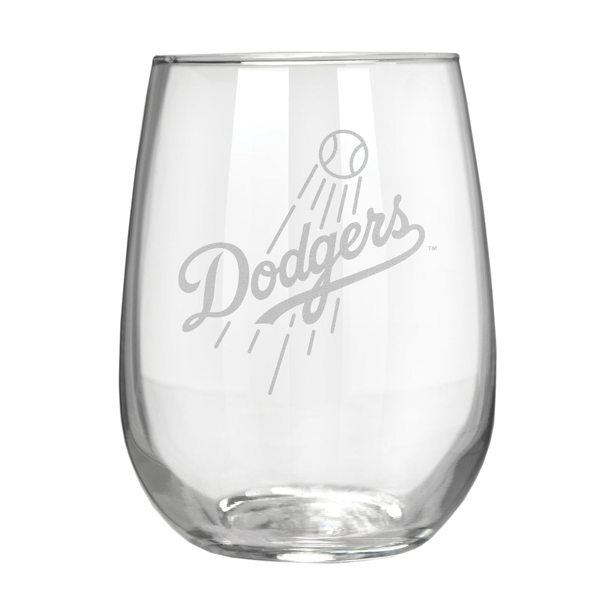 Los Angeles Dodgers 17 oz. Stemless Wine Glass – Great American